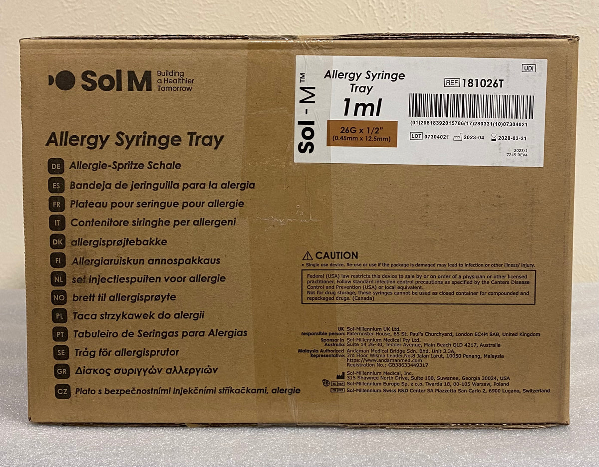 Sol Millennium Allergy Trays - Regular Bevel