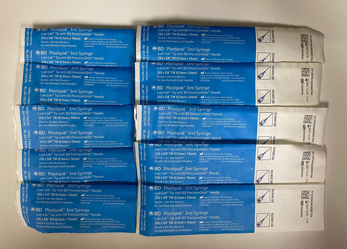 3cc Syringe and Needle Combos, BD