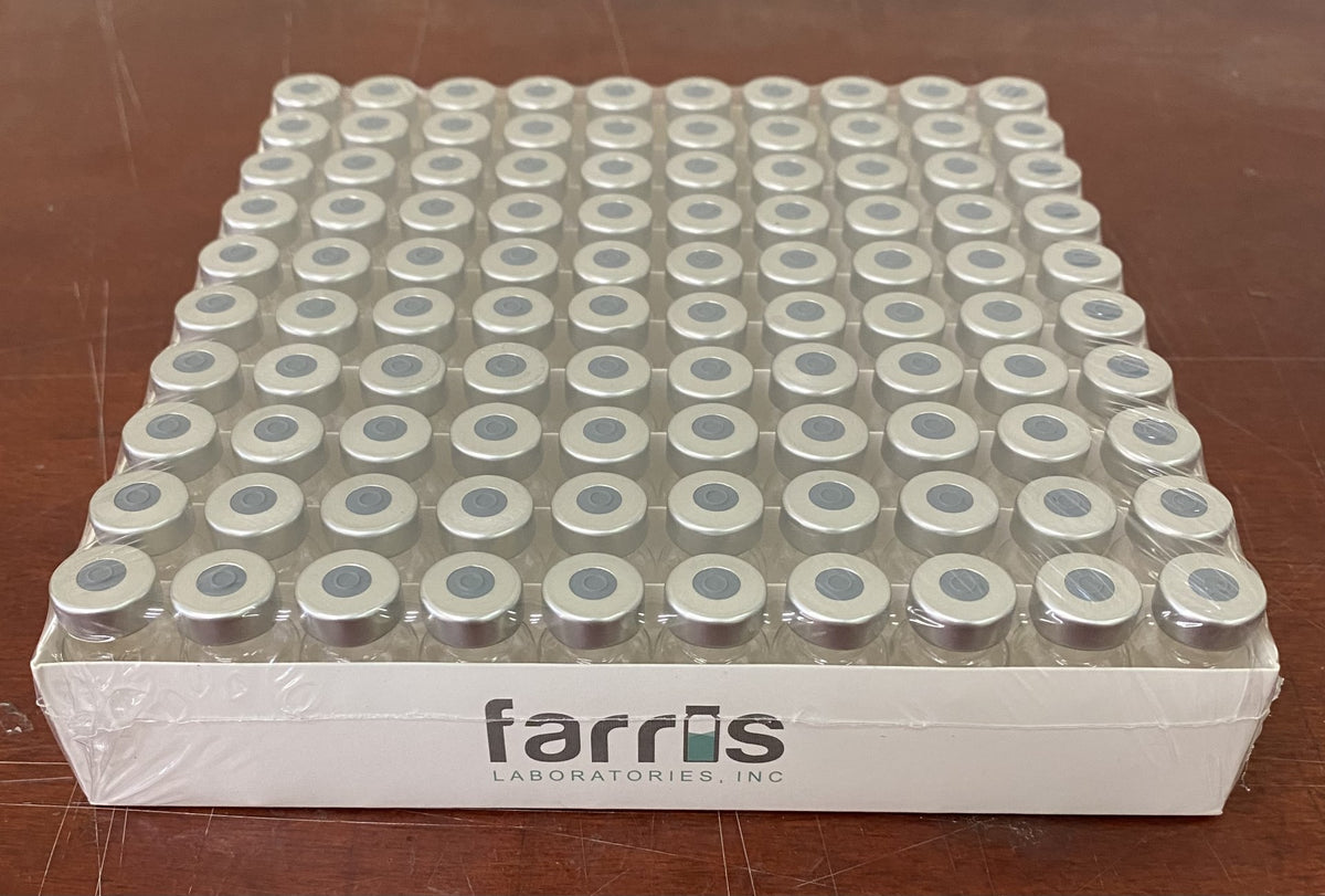 13mm and 20mm Sterile Amber Empty Vials | Farris Laboratories