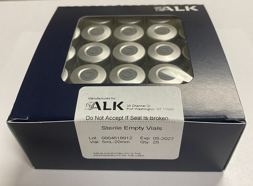 ALK Sterile Empty 20mm 5ml Vials | Farris Laboratories