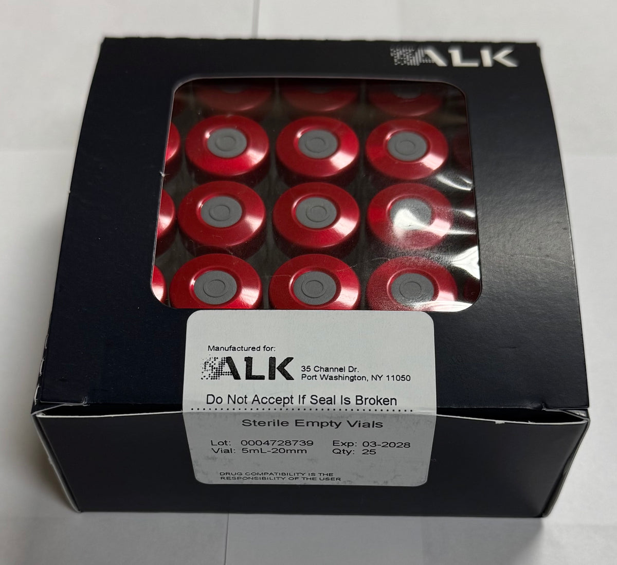 ALK Sterile Empty 20mm 5ml Vials | Farris Laboratories
