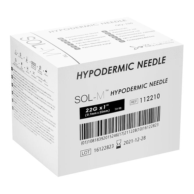 Sol-Millennium Sterile Color-Coded Hypodermic Needles