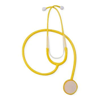 Plastic Single-Use Stethoscope - Yellow, Disposable